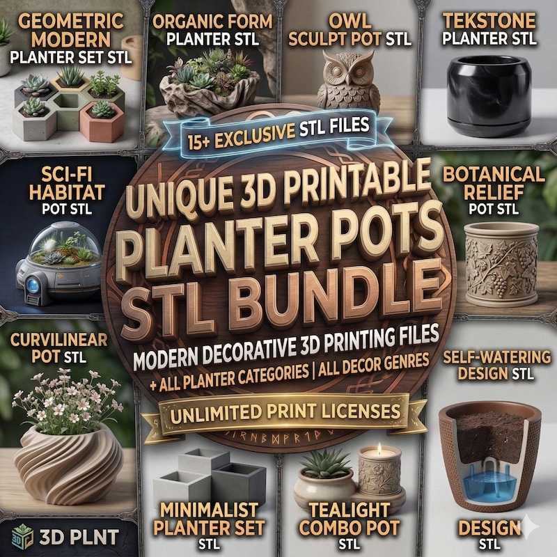 Self Watering Planter 3d Stl - Etsy