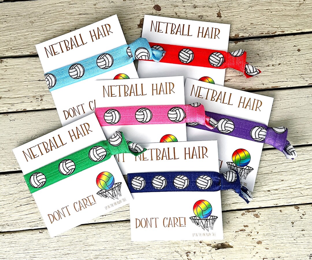 Netball Hair Ties | Party Bag Fillers | Team Gift | UK Seller - Etsy UK