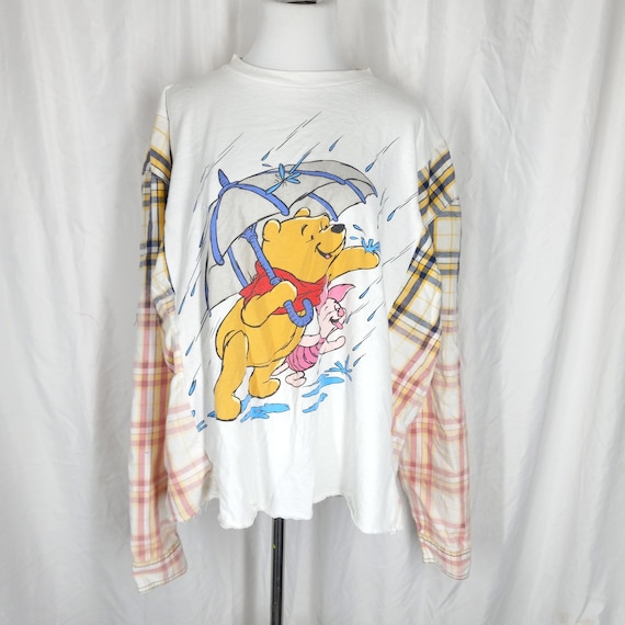 Vintage Reworked Winnie The Pooh Oversized Flannel Te… - Gem