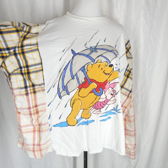 Vintage Reworked Winnie The Pooh Oversized Flannel Te… - Gem