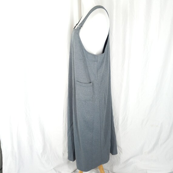 Vintage 90s Gray Loose Fit Pinafore Jumper Dress by C… - Gem