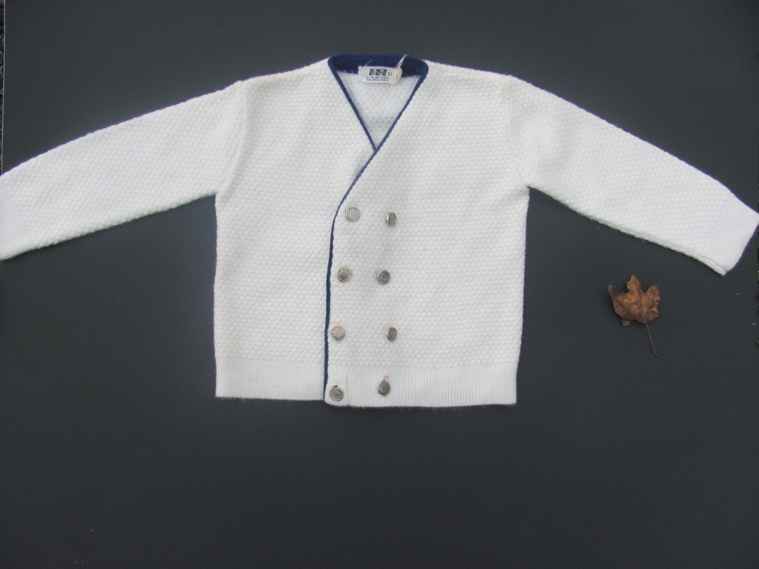 Vintage SEARS Toddler Size 2T Preppy Knit Sweater Double Breasted ...