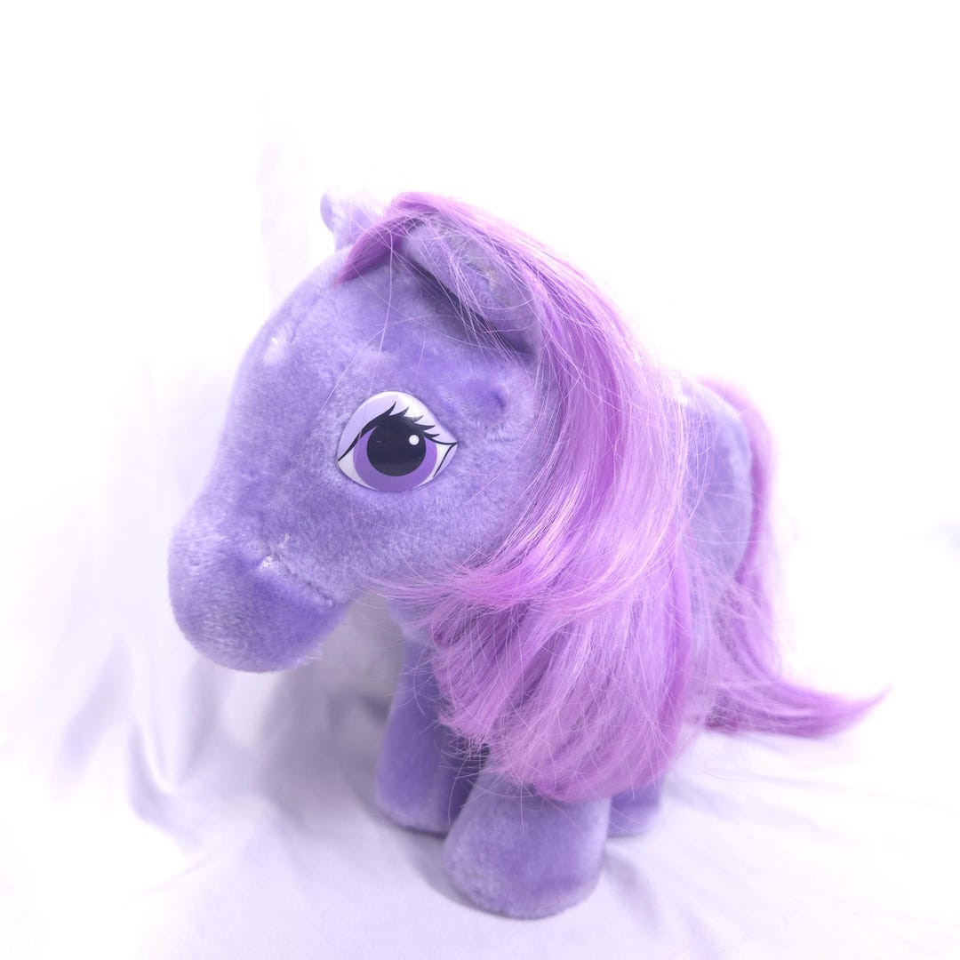 Vintage 1980s My Little Pony Blossom Earth Plush Animal Purple Pony ...
