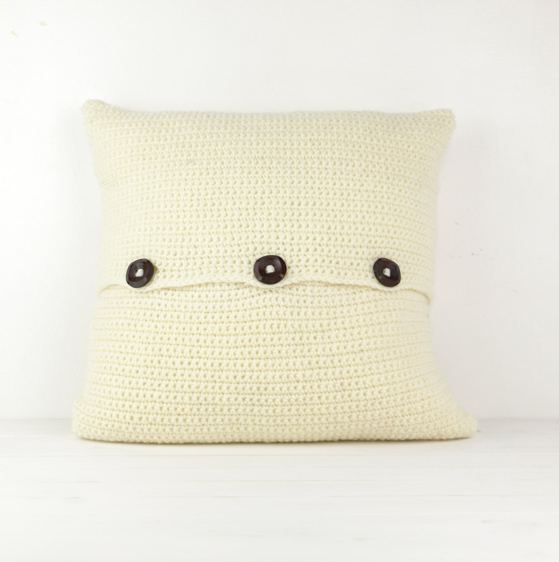 Welsh Blanket Crochet Pattern, Retro Crochet Pillow, Mustard Cushion ...