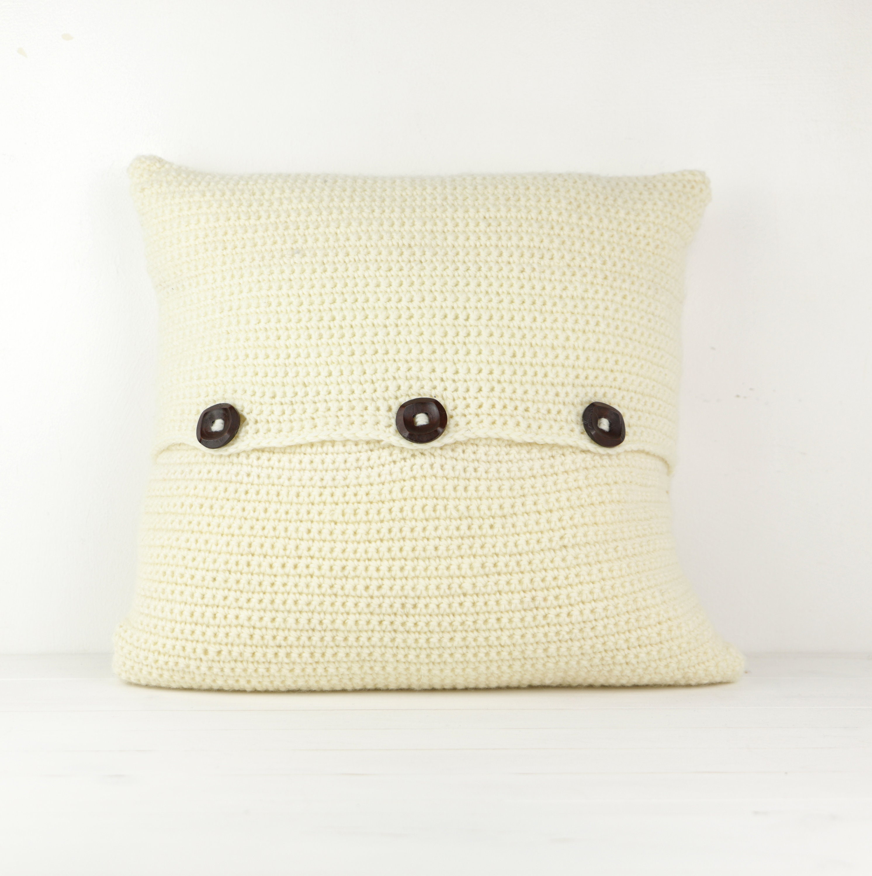 Welsh Blanket Crochet Pattern, Retro Crochet Pillow, Mustard Cushion ...