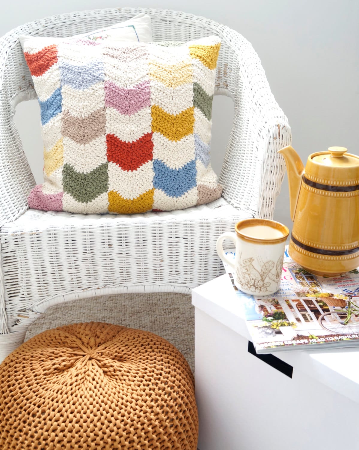 Geometric Cushion Pattern for Crochet Colorful Cushion | Etsy
