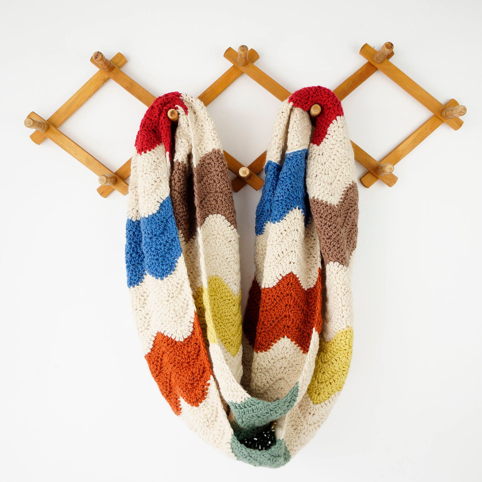 Big Chunky Scarf, Crochet Pattern, Infinity Scarf, Woolen Cowl, Zig Zag ...