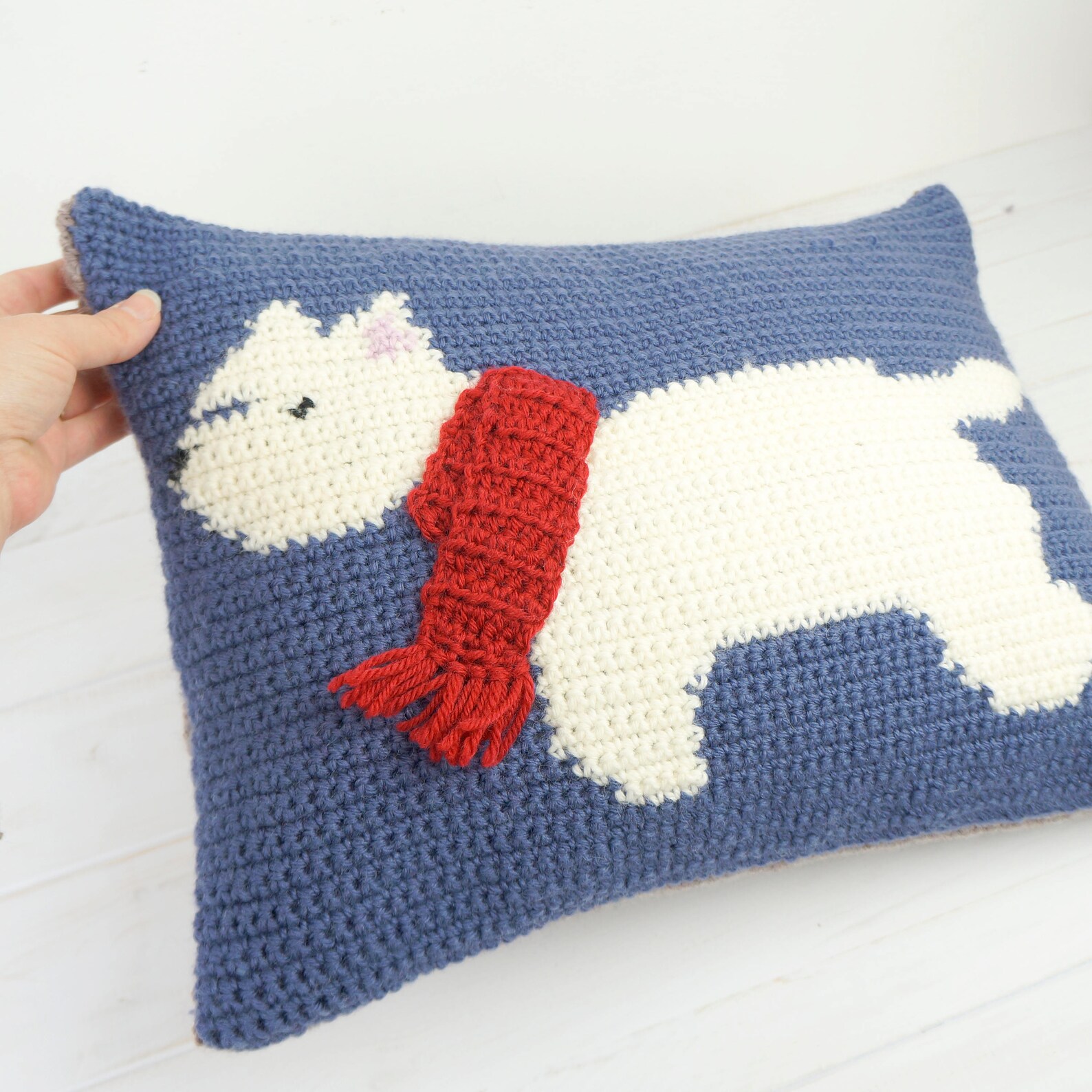 Dog Crochet Pattern, Crochet Pillow Pattern, Pattern for Crochet, West ...