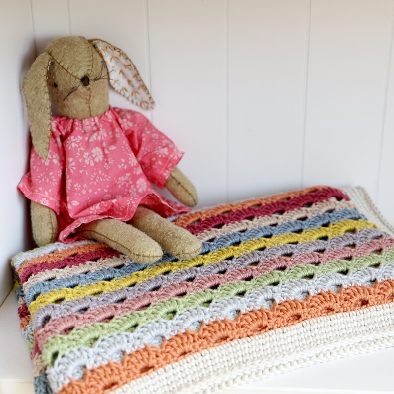 Blanket Crochet Pattern Rainbow Blanket by Little Doolally - Etsy UK