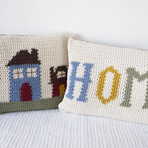 Crochet Cushion Pattern, Farmhouse Decor Crochet, Country Style Pillow ...