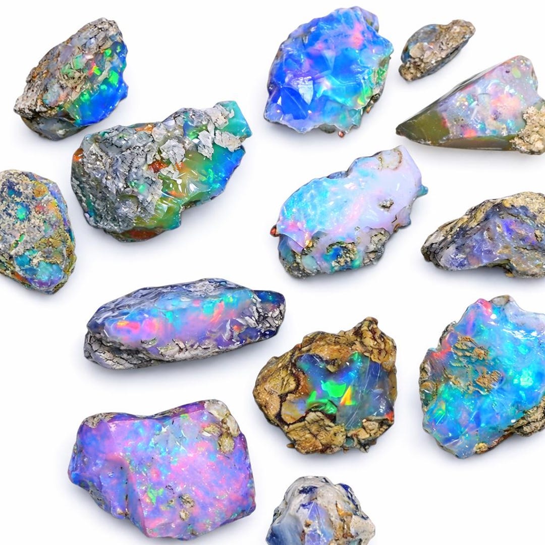 50 Ct Natural Multi Color Opal Stone | Certified Earth Mined Uncut ...