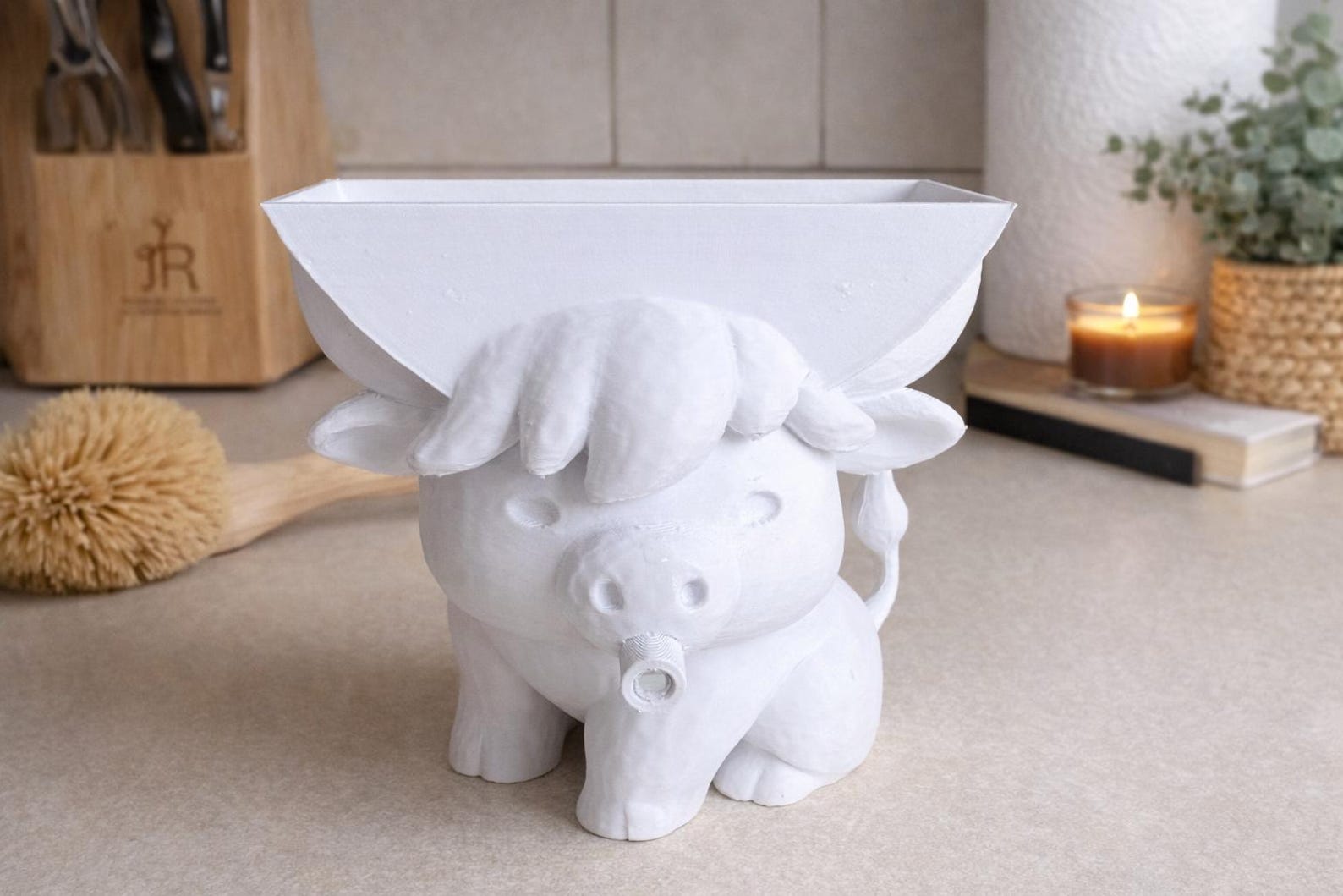 Highland Cow Sponge Holder | 3D Printed Kitchen Sink Organizer - Etsy