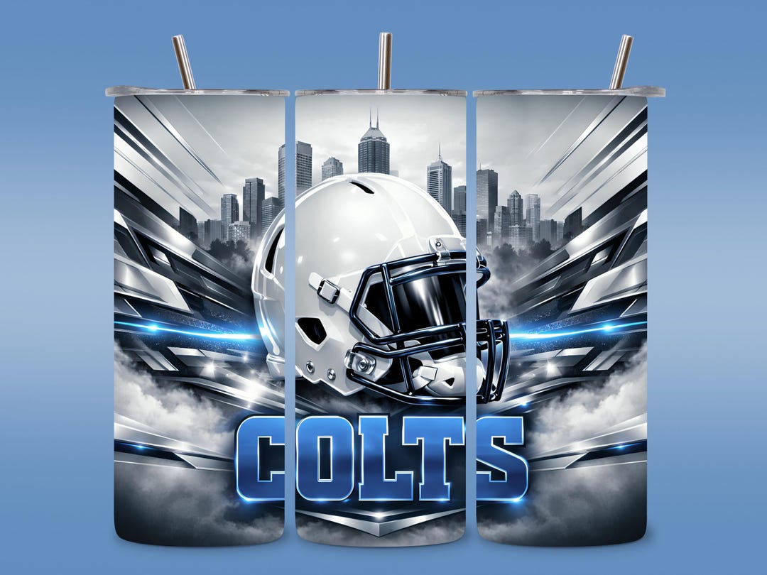 Colt 20oz Sports Tumbler Wrap PNG – Game Day Football Fans Sublimation ...