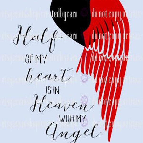Half Heart Half Wings Svg - Etsy