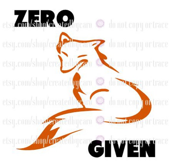 Zero Fox Given SVG - Etsy