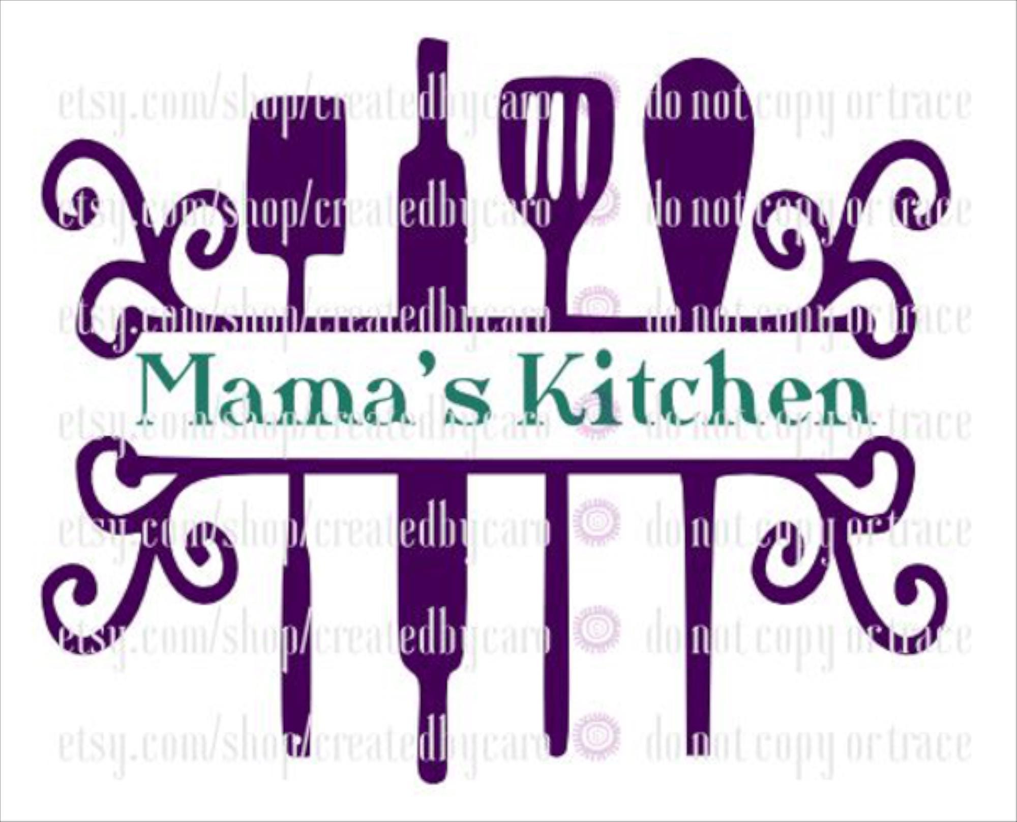 Split Kitchen Utensils SVG - Etsy