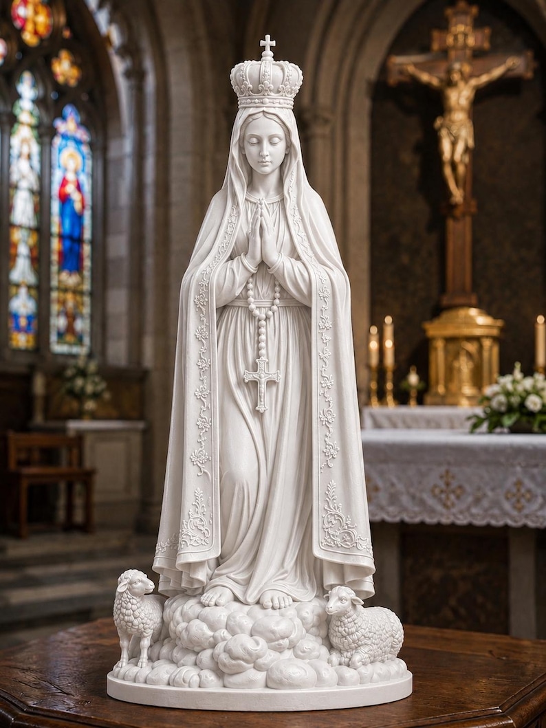 Our Lady of Fatima Statue - Etsy