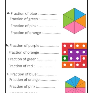 Fractions Worksheets Bundle | Coloring, Matching, Equivalent Math ...