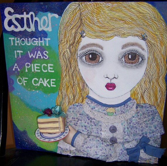 Esther 12 X 12 Original Acrylic Mixed Media | Etsy