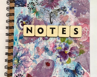OOAK Journal/notebook With Hand Painted & Decoupaged Covers - Etsy