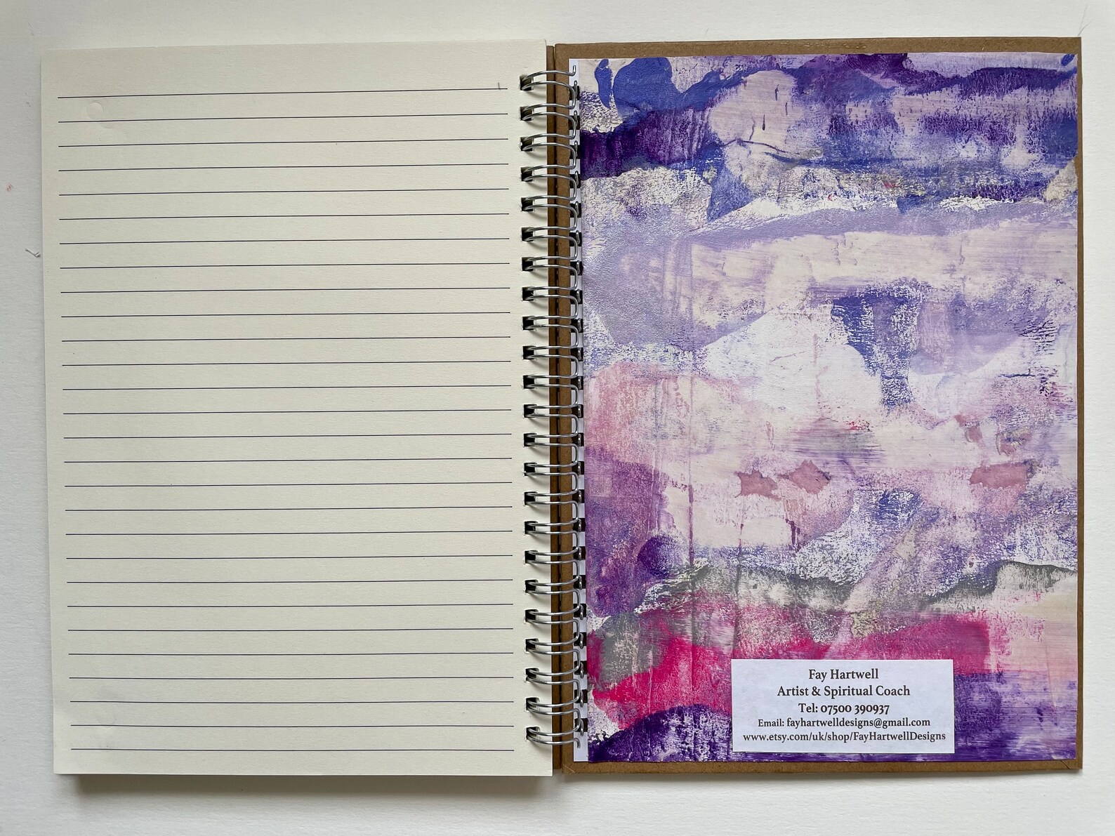 OOAK Journal/notebook With Hand Painted & Decoupaged Covers - Etsy