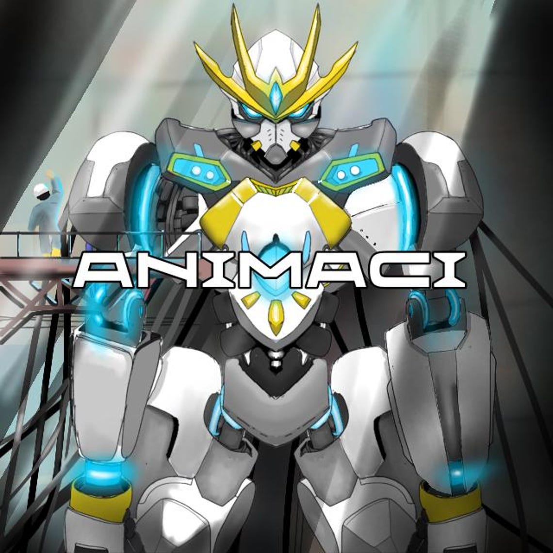 Animated Mecha Robot Loop – Sci-fi Stream Overlay, Twitch Alert ...