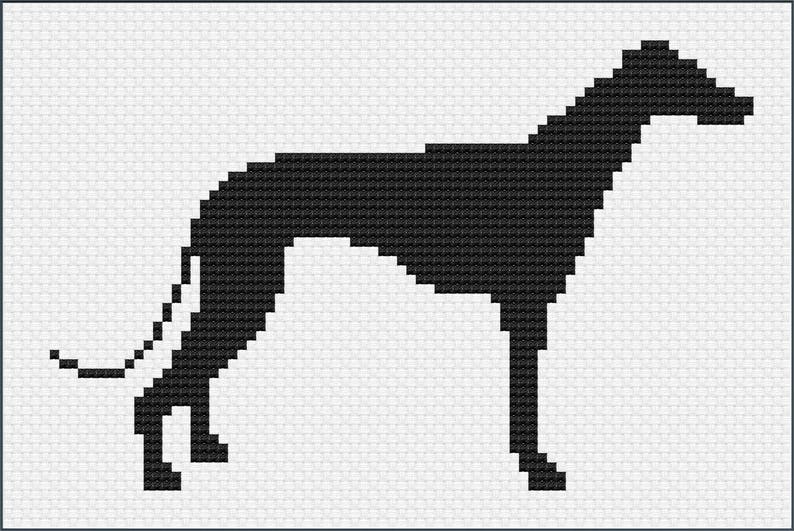 Greyhound Silhouette Modern Simple Cross Stitch Pattern - Etsy Canada