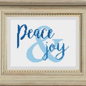 Peace and Joy Cross Stitch Pattern-- Instant Digital PDF Download - Etsy