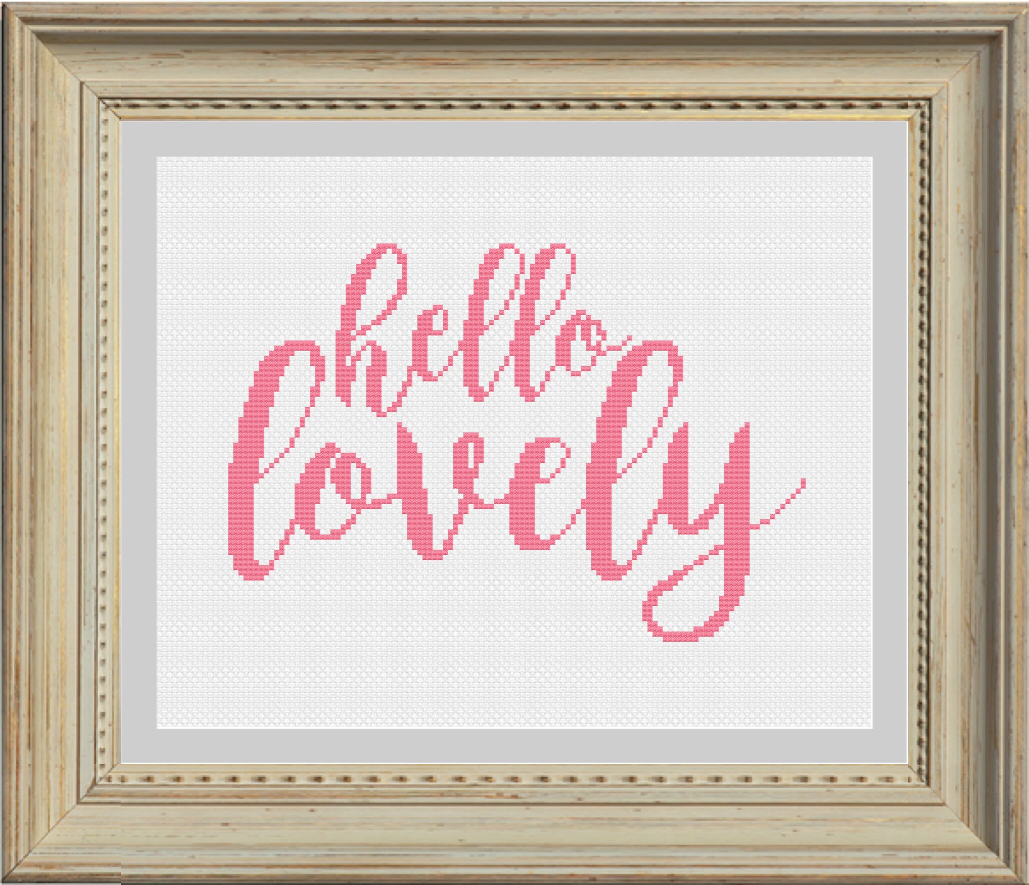 Hello Lovely Version 2 Cross Stitch Pattern Instant Digital - Etsy