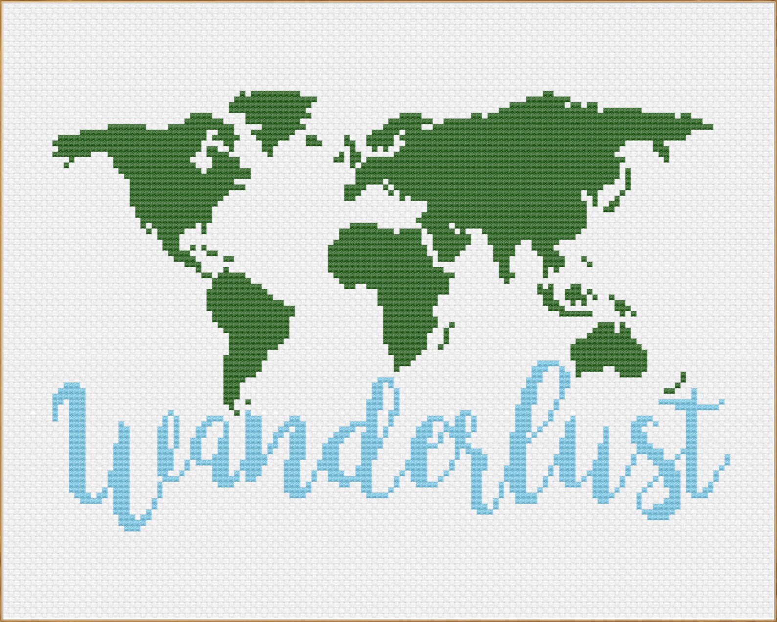 Wanderlust World Map Instant Digital PDF Download - Etsy