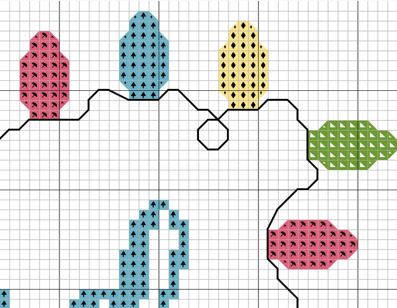 Merry and Bright With Christmas Lights Cross Stitch Pattern - Etsy