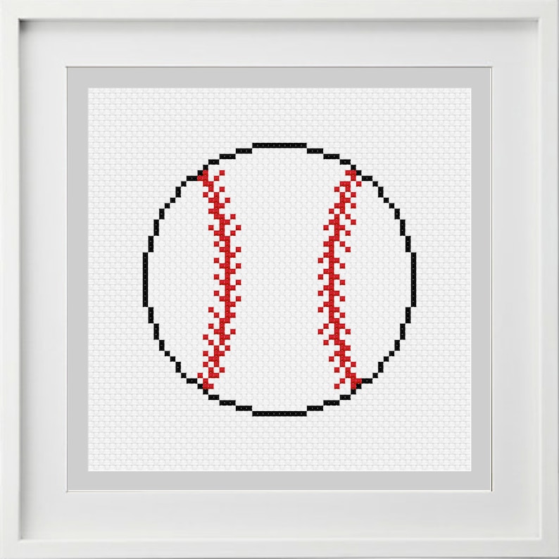 Baseball Cross Stitch Pattern -- Instant Digital PDF Download! - Etsy