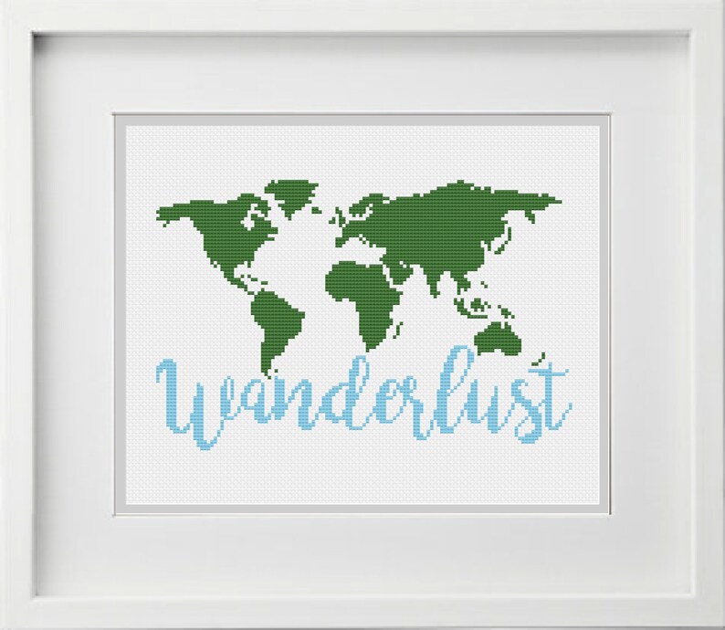 Wanderlust World Map Instant Digital PDF Download - Etsy
