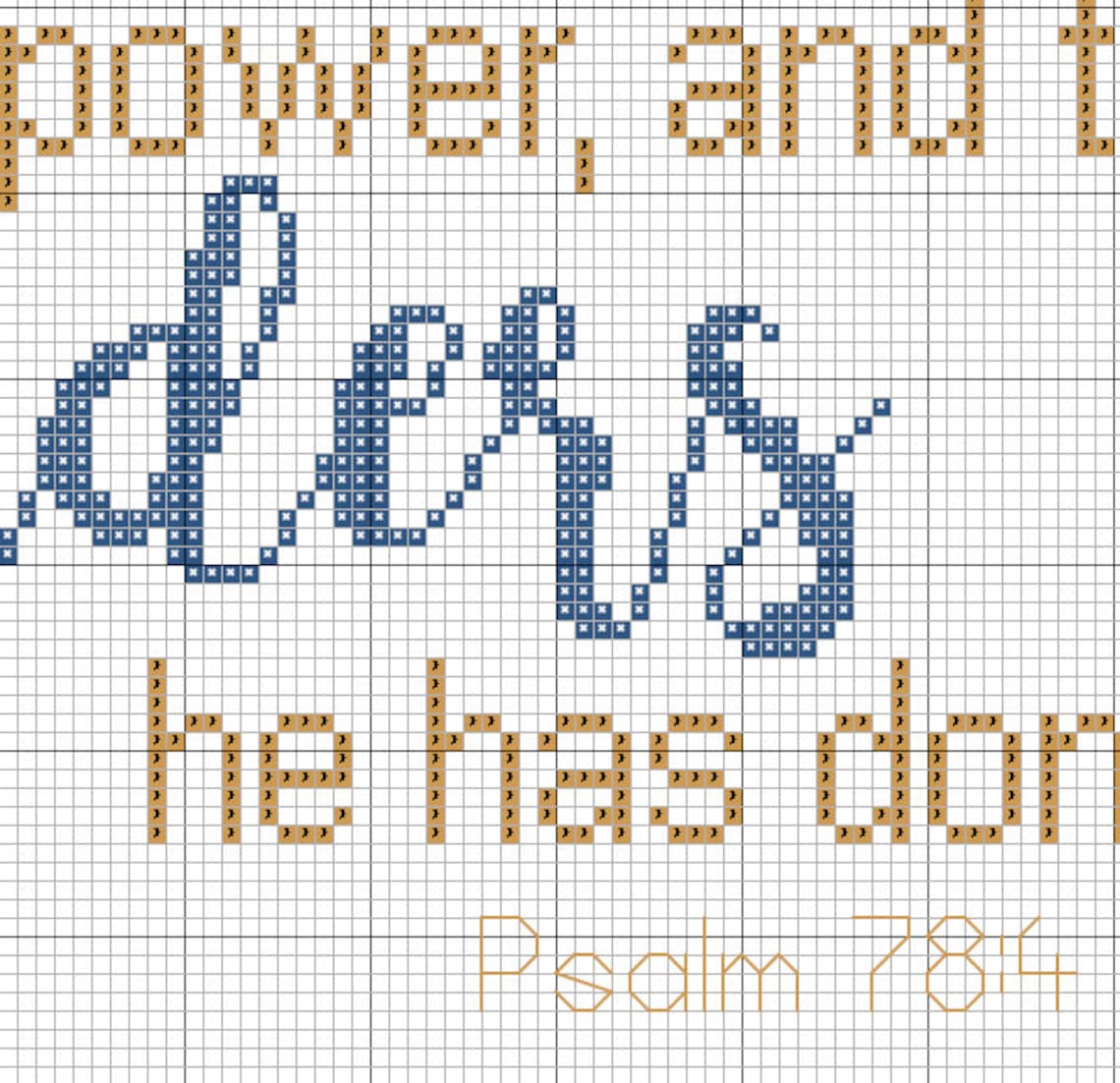 Bible Verse Cross Stitch Pattern Psalm 78:4 Full Verse We | Etsy