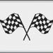 Checkered Black and White Racing Flags Cross Stitch Pattern -- Instant ...