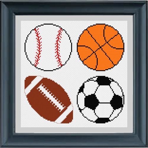 Football Player Cross Stitch Pattern 1 Instant Download - Etsy
