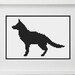 German Shepherd Dog GSD Silhouette Cross Stitch Pattern | Etsy