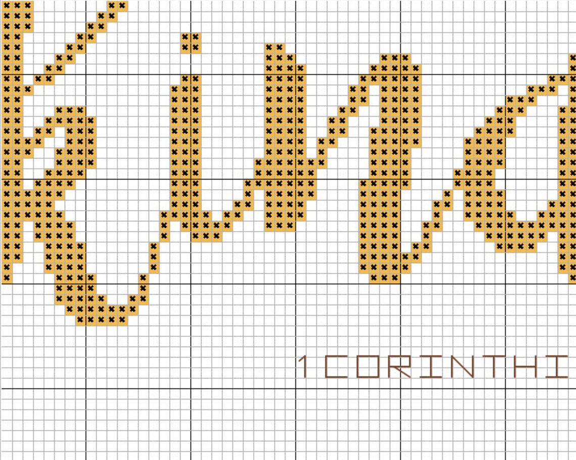 1 Corinthians 13:4 Bible Verse Cross Stitch Pattern love - Etsy