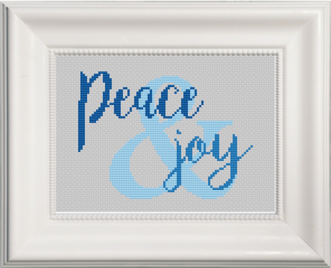 Peace and Joy Cross Stitch Pattern Instant Digital PDF | Etsy