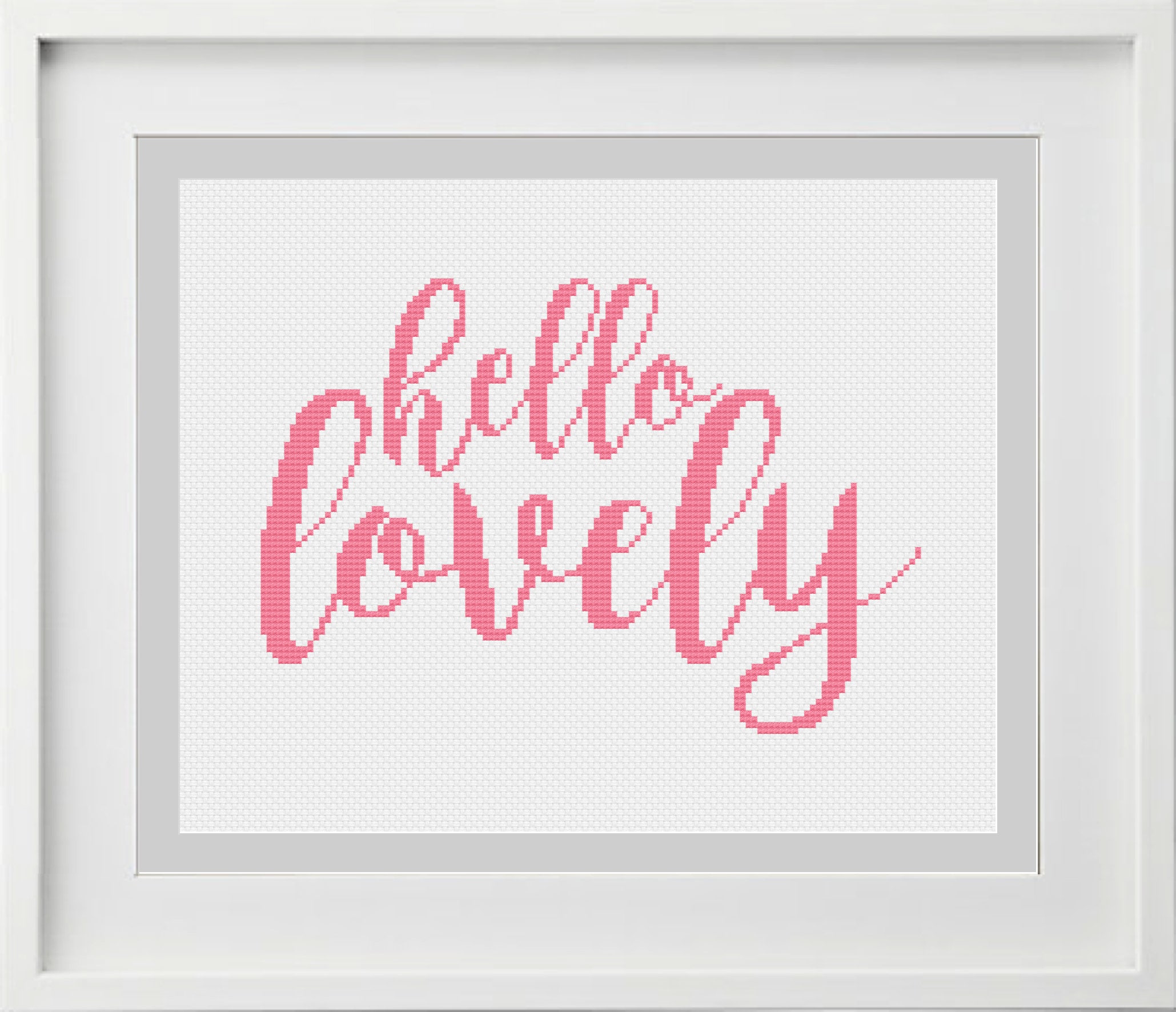 Hello Lovely Version 2 Cross Stitch Pattern -- Instant Digital PDF ...