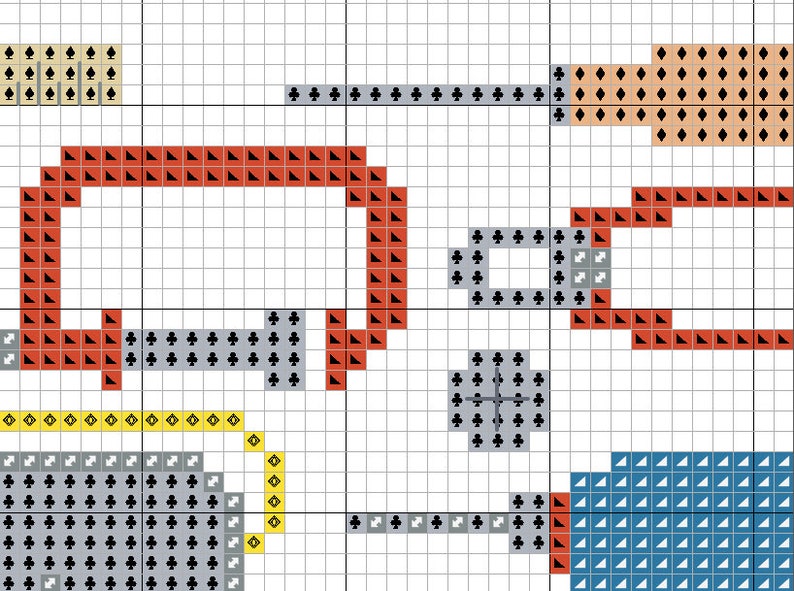 Tools Sampler Handyman Construction Cross Stitch Pattern -- Instant ...
