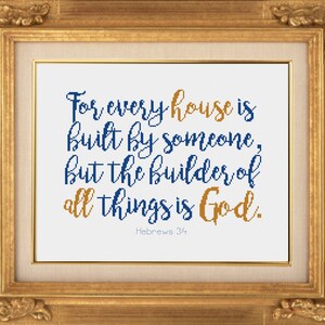 Hebrews 3:4 "for Every House is Built by Someone, but the Builder of ...