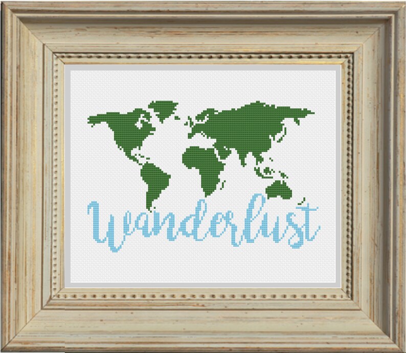 Wanderlust World Map Instant Digital PDF Download - Etsy