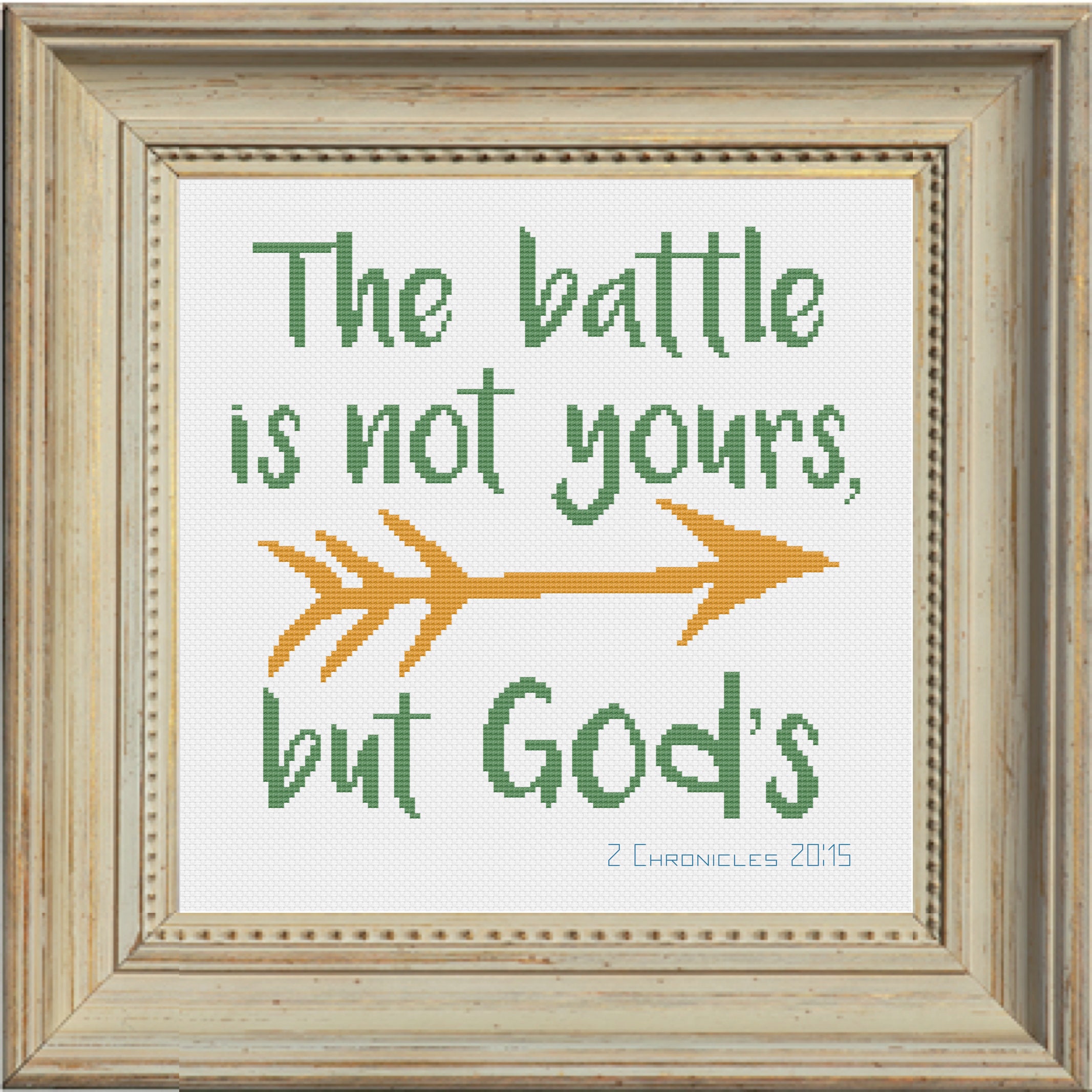 Bible Verse 2 Chronicles 20:15 the Battle is Not Yours | Etsy