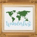 Wanderlust World Map Instant Digital PDF Download - Etsy