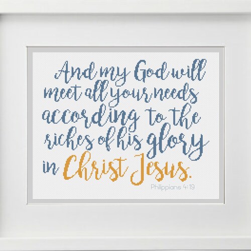 Bible Cross Stitch Pattern/bible Verse/jesus Cross - Etsy