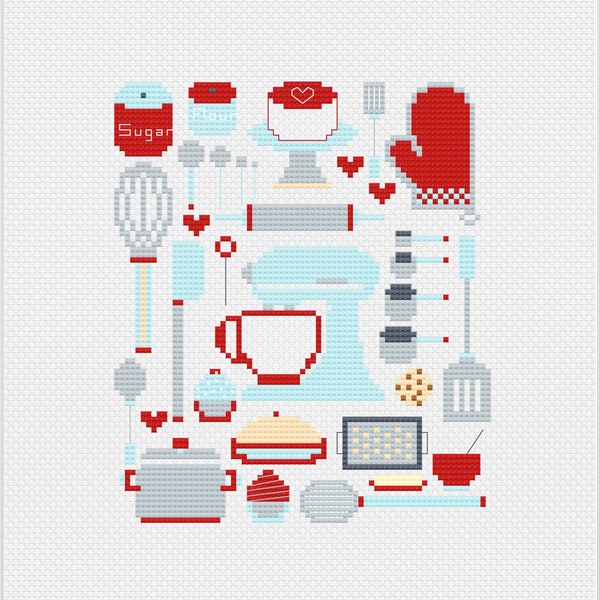 Kitchen Cross Stitch - Etsy