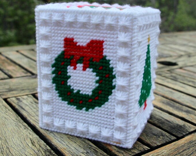 Vintage Needlepoint Tissue Box Cover - Etsy