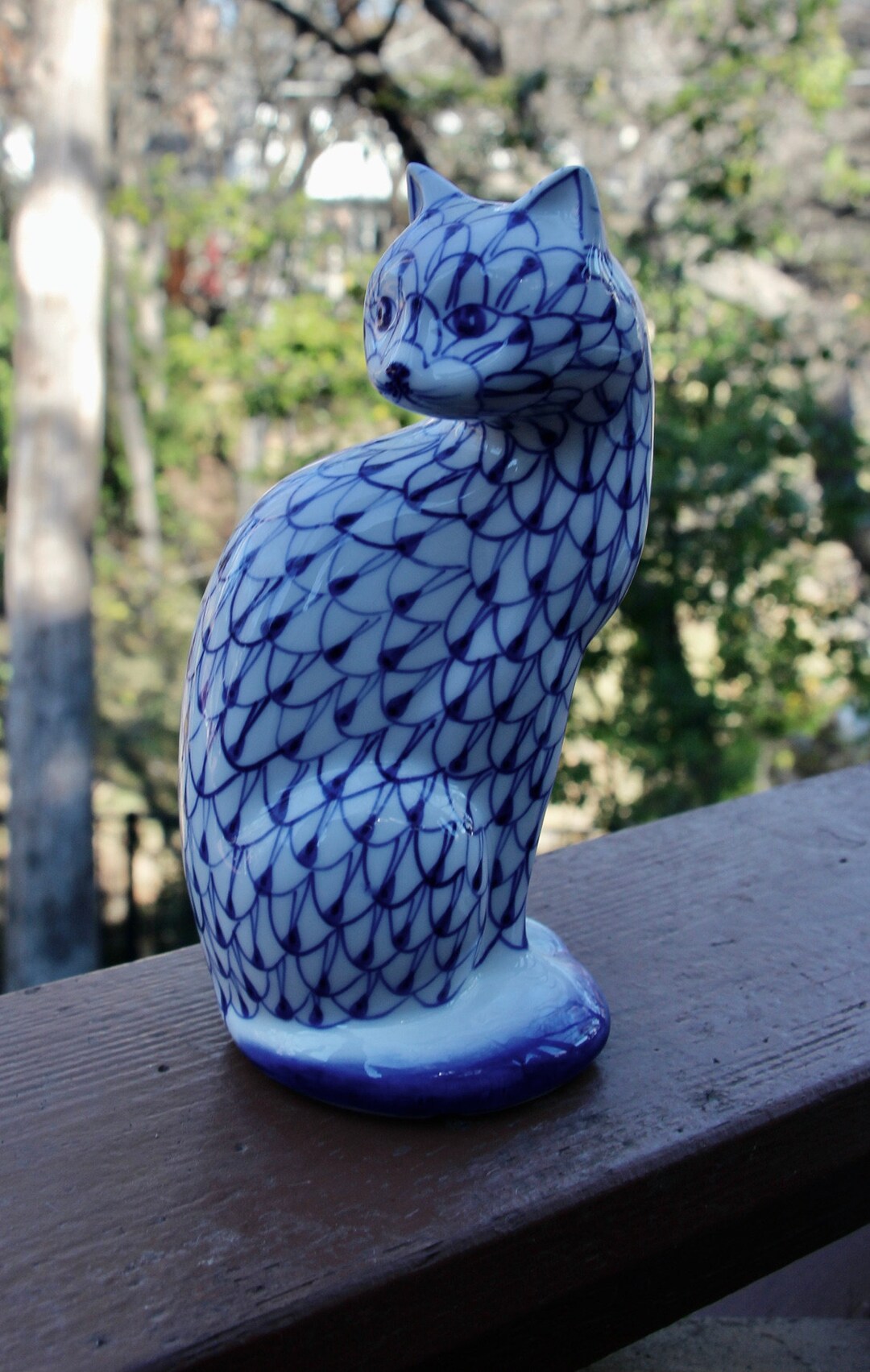 Fishnet Hand Painted Cat - Etsy