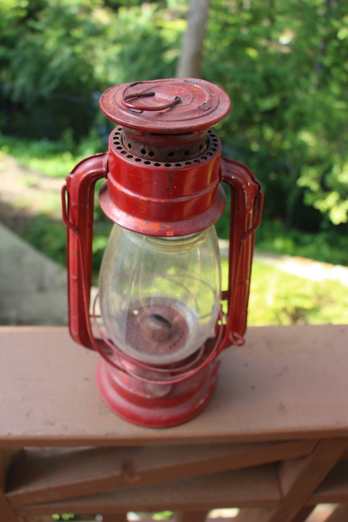 Vintage Red Lantern - Etsy